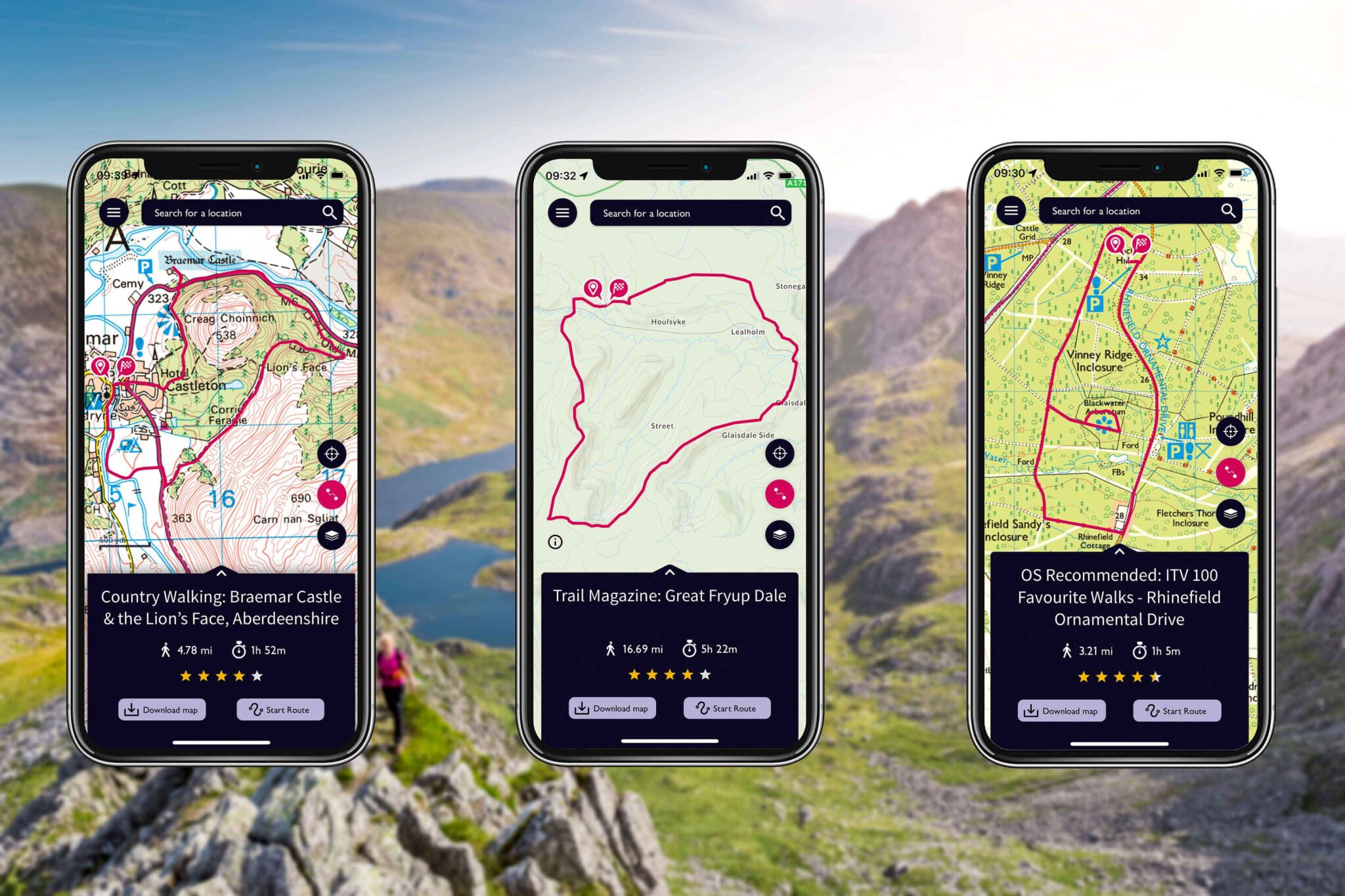 How to navigate with your phone and find new paths with OS Maps ...